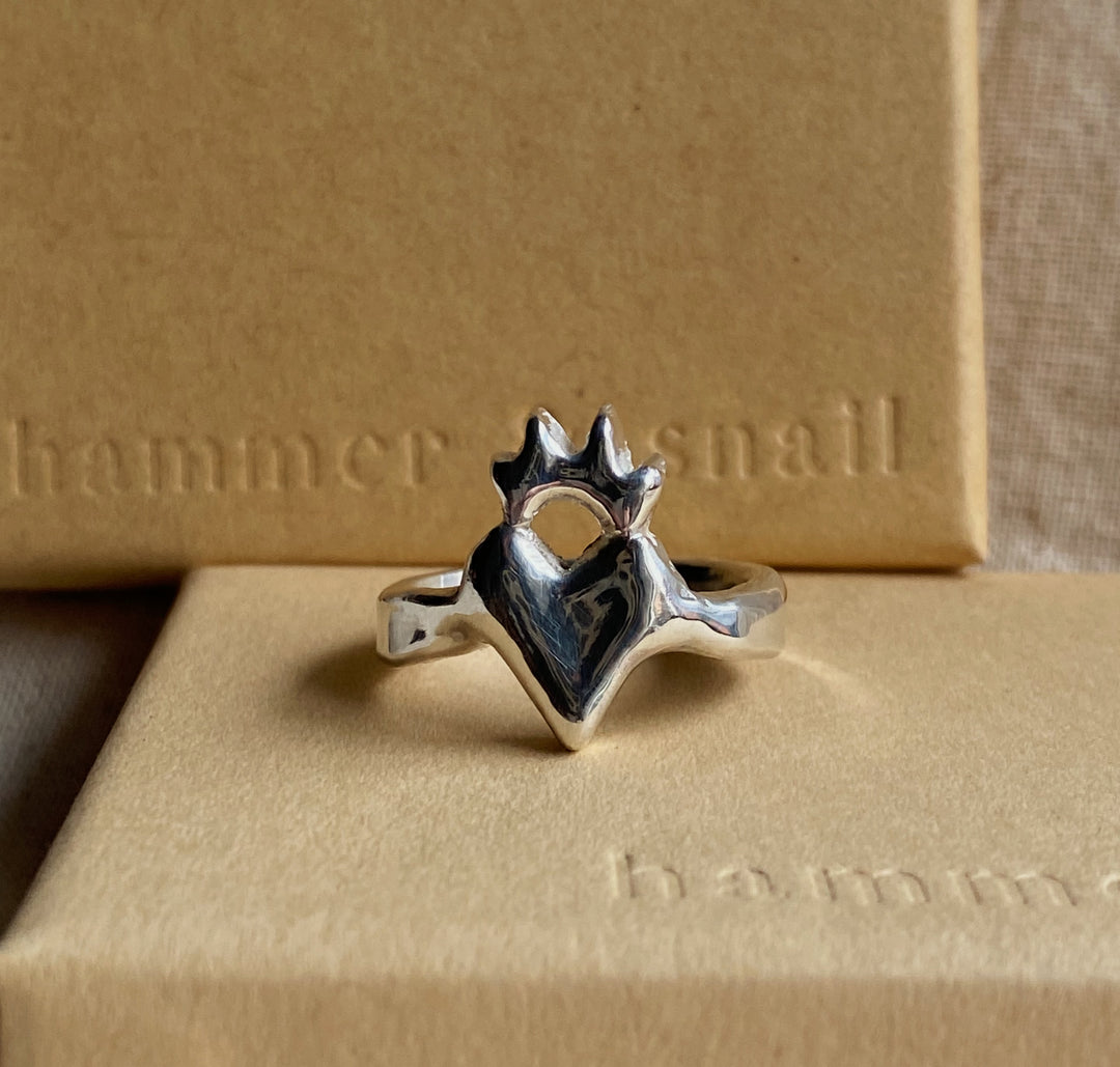 sacred heart ring – hammer & snail